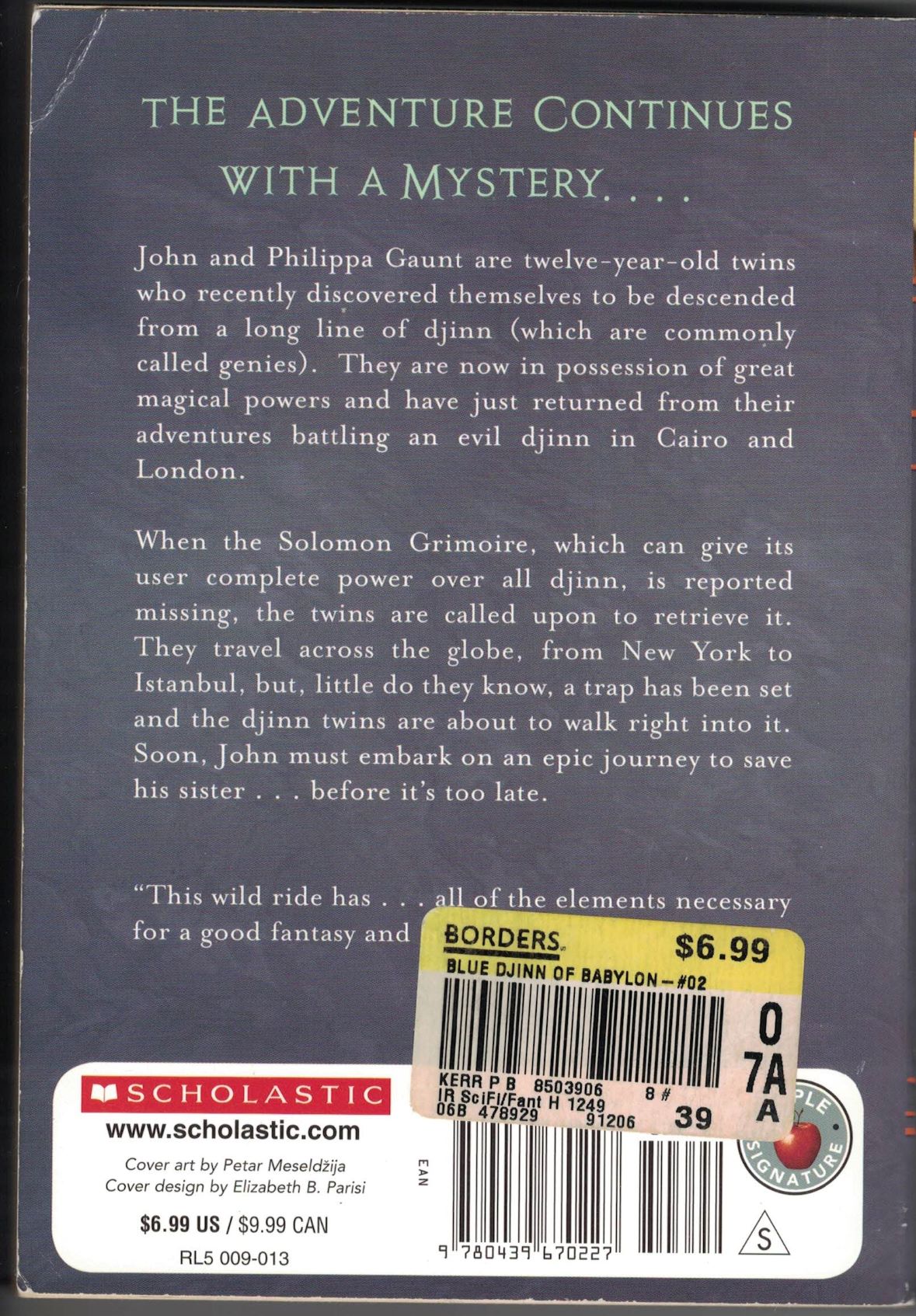 Blue Djinn of Babylon (Children of the Lamp #2 ) - Bayspray, LLC